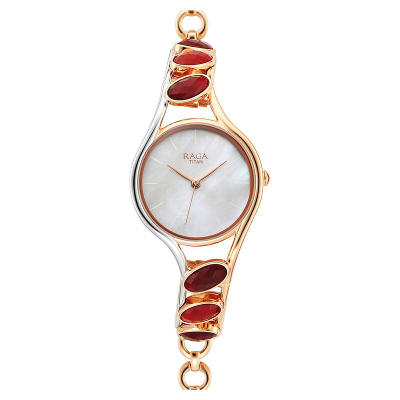 Buy Online Titan Raga New You Quartz Analog Mother Of Pearl Dial Garnet ...