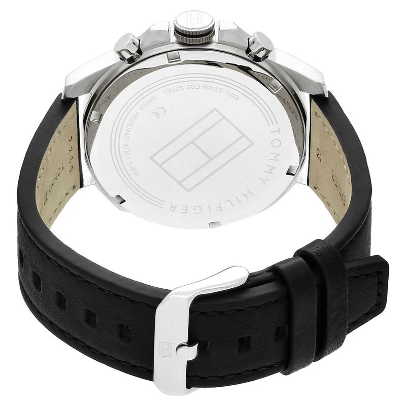 Buy Online Tommy Hilfiger Quartz Analog Black Dial Leather Strap Watch ...