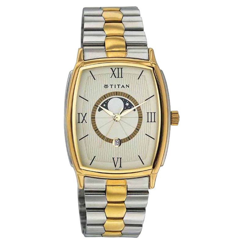 Buy Online Titan Quartz Analog Champagne Dial Watch for Men ...