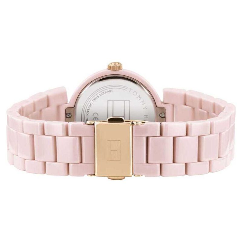Buy Online Tommy Hilfiger Quartz Analog Pink Dial Ceramic Strap Watch ...