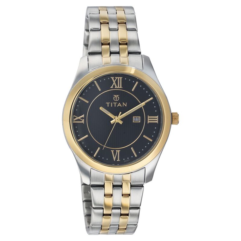 Buy Online Titan Quartz Analog with Date Black Dial Watch for Men ...