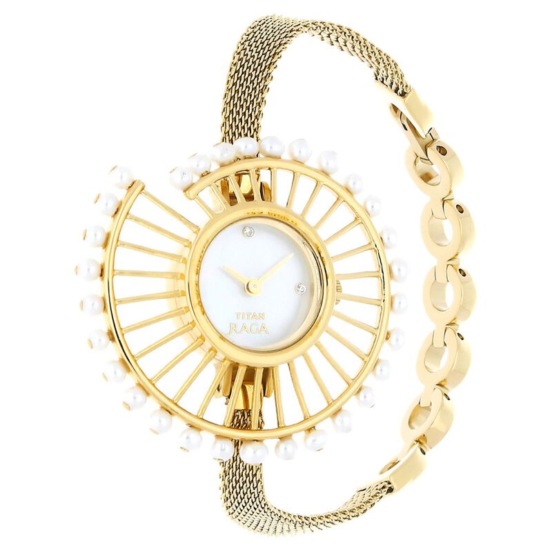 Buy Online Titan Raga Mother of Pearl Dial Women Watch With Bimetal ...