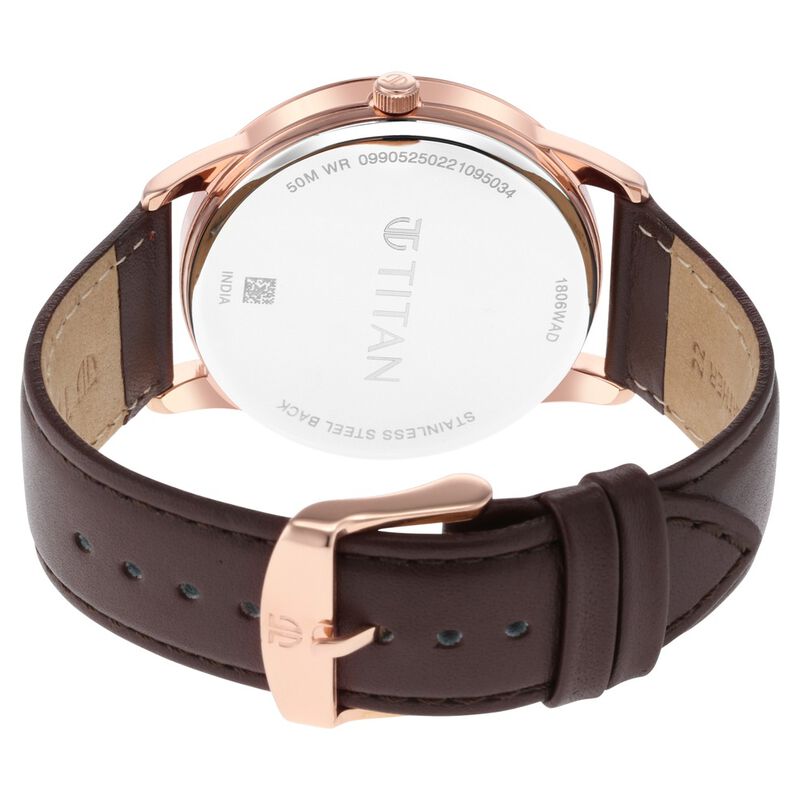 Buy Online Titan Crescent Quartz Analog Leather Strap watch for Men ...