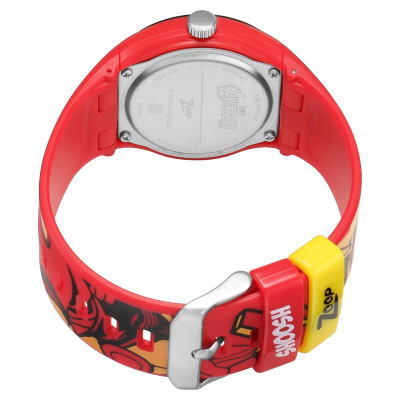 Buy Online Zoop By Titan Quartz Analog Red Dial PU Strap Watch for Kids ...
