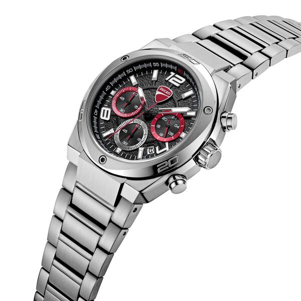 Buy Online Ducati Quartz Chronograph Black Dial Silver Stainless Steel ...