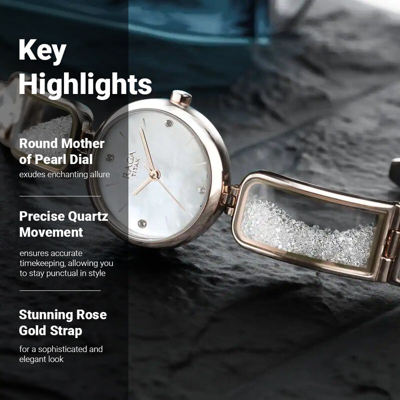 Buy Online Titan Raga Cocktails Mother of Pearl Dial Analog Metal Strap ...