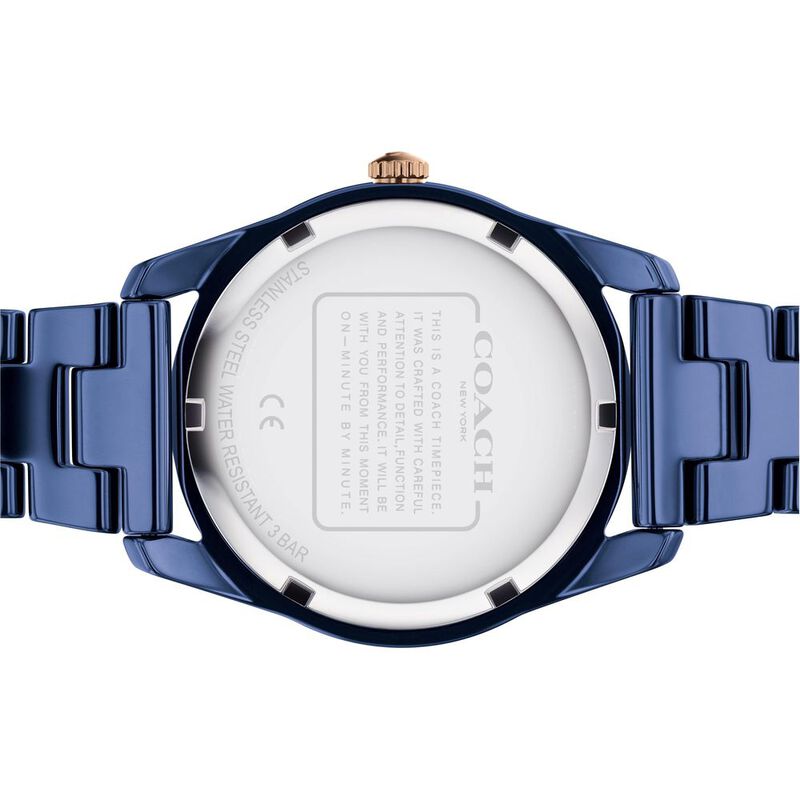 Buy Online Coach Quartz Analog Blue Dial Ceramic Strap Watch for Women ...