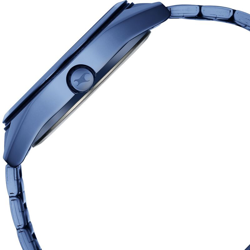 Buy Online Fastrack Thor Quartz Analog with Date Black Dial Metal Strap ...