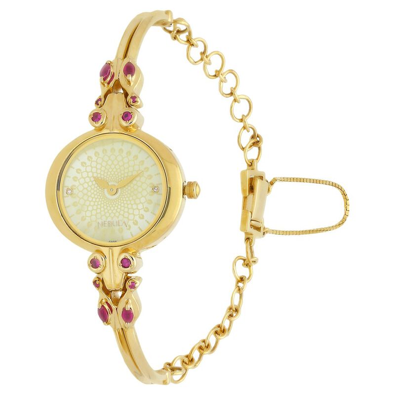 Buy Online Titan Nebula Ajanta and Ellora Quartz Analog 18 Karat Solid ...