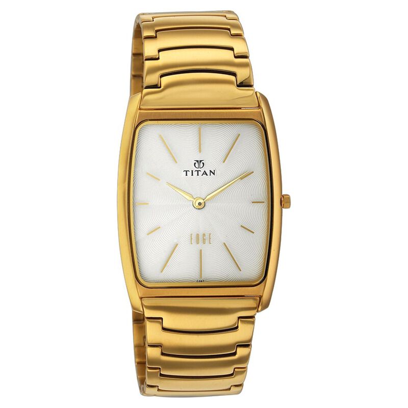 Buy Online Titan Edge Quartz Analog White Dial Watch For Men ...
