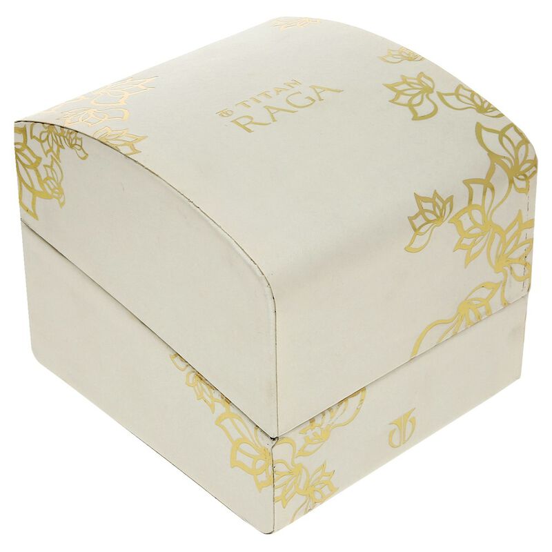 Buy Online Titan Quartz Analog Brown Dial Metal Strap Watch for Women ...