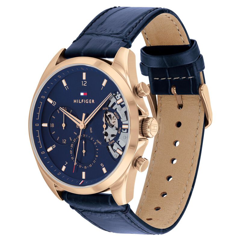 Buy Online Tommy Hilfiger Quartz Multifunction Blue Dial Watch for Men ...