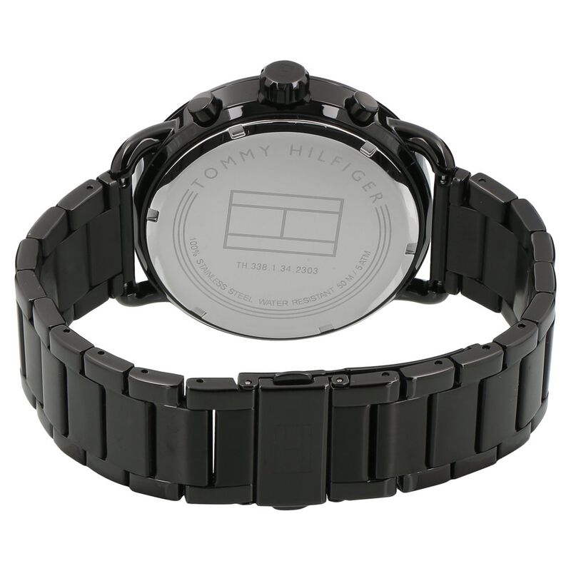 Buy Online Tommy Hilfiger Quartz Multifunction Black Dial Stainless ...