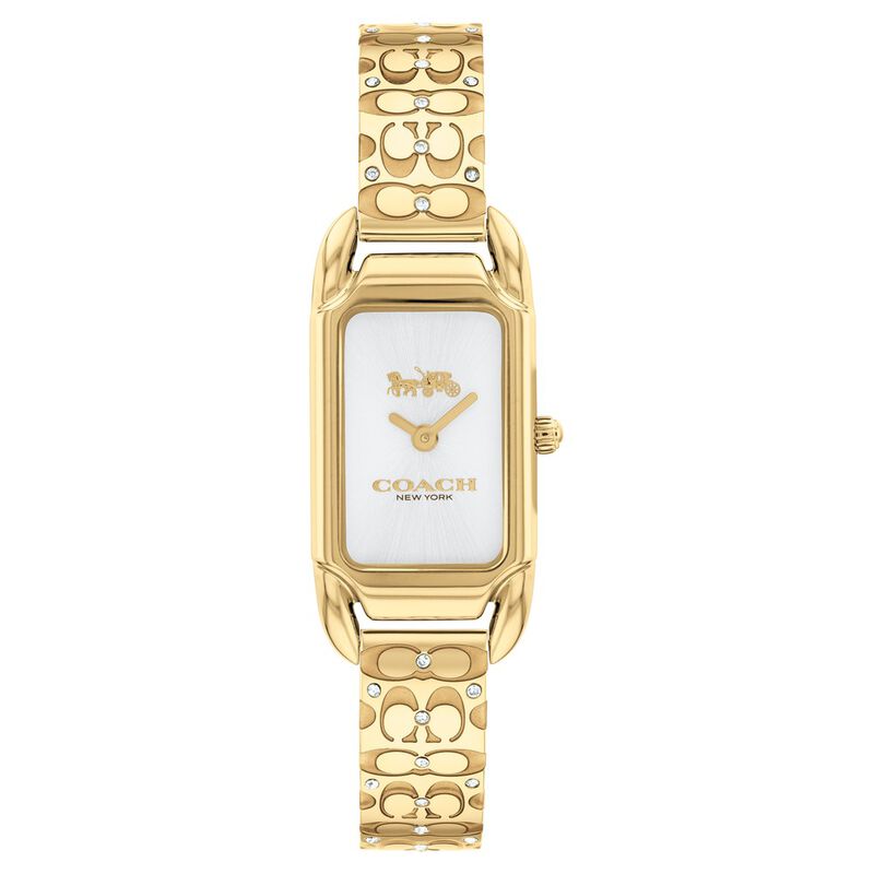 Buy Online Coach Quartz Analog White Dial Strap Watch For Women ...