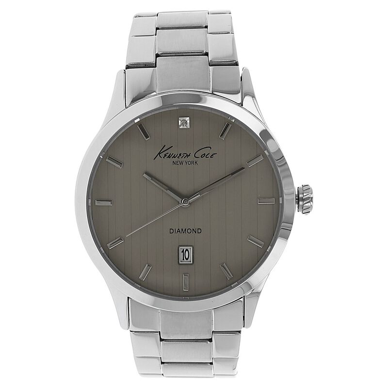 Buy Online Kenneth Cole Quartz Analog Grey Dial Stainless Steel Strap ...