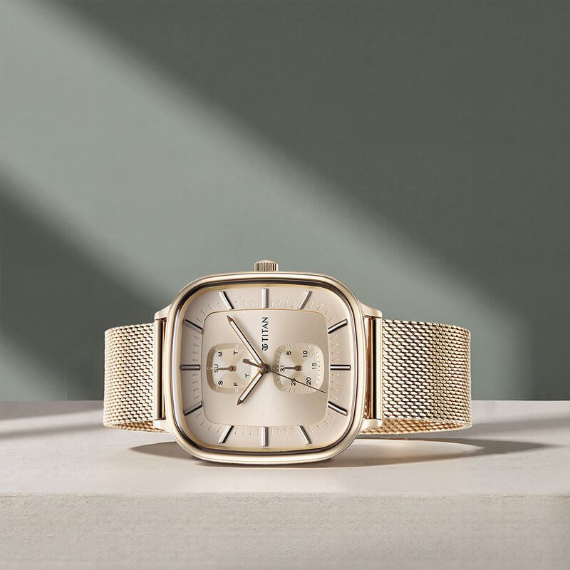 Buy Online Titan Avant Garde Silver Dial Quartz Multifunction Stainless ...