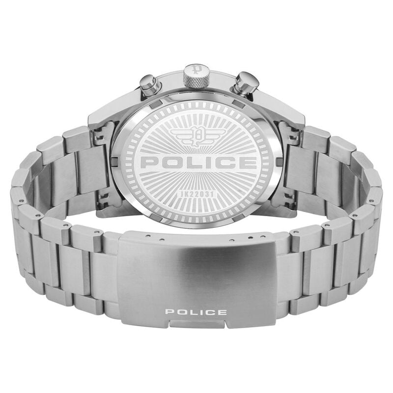 Buy Online Police Blue Dial Silver Strap Multifunction Watch for Men ...