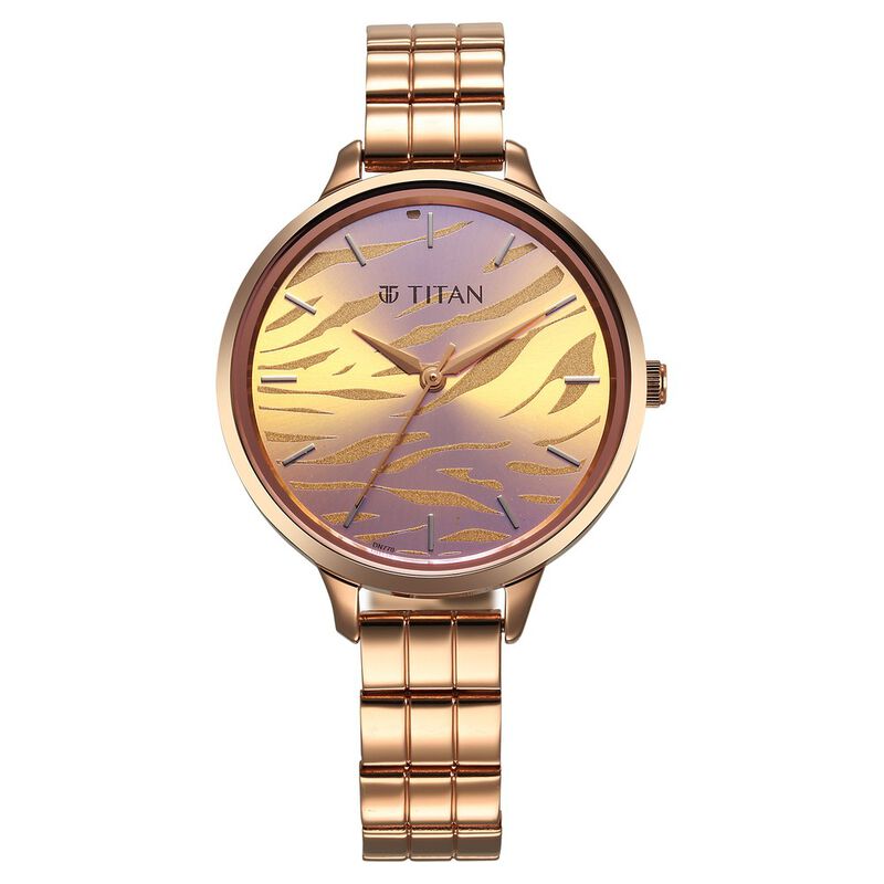 Buy Online Titan Secluded Quartz Analog Rose Gold Dial Rose Gold ...