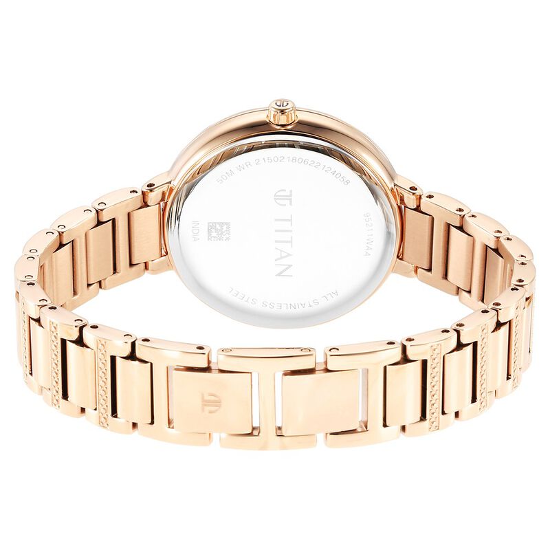 Buy Online Glitz Rose Gold Dial Stainless Steel Strap Watch for Women ...
