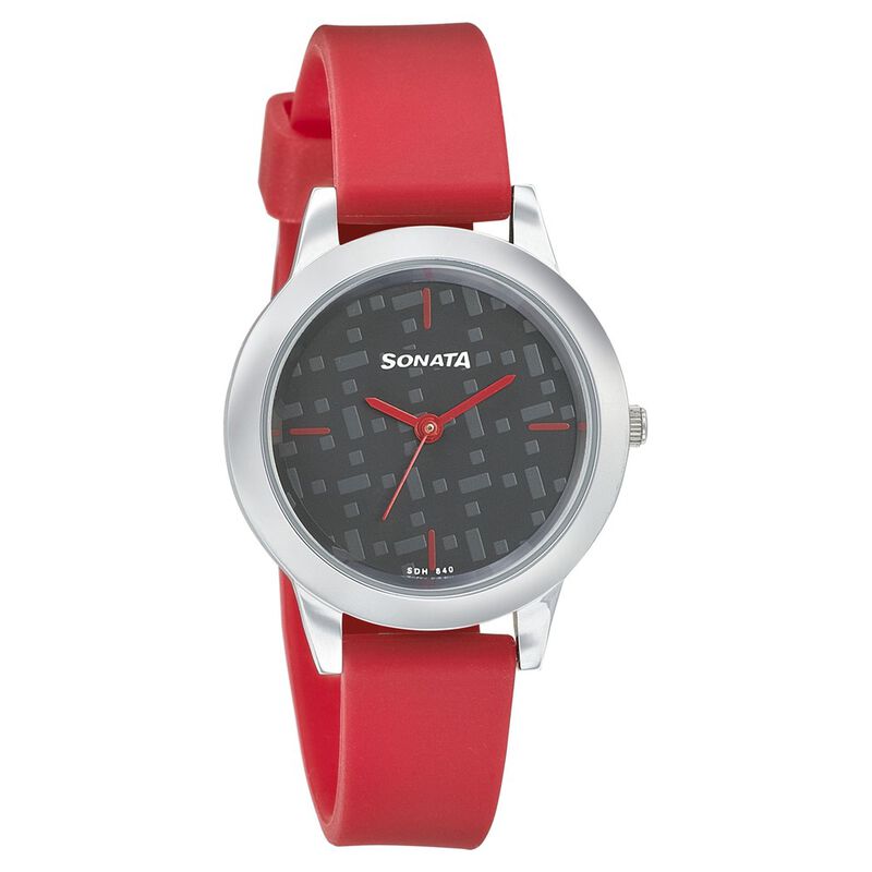 Buy Online Sonata Splash Grey Dial Women Watch With Silicone Strap ...
