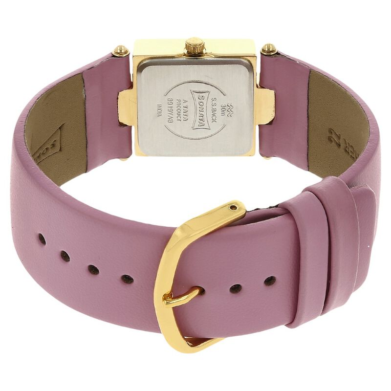 Buy Online Sonata Quartz Analog Silver Dial Leather Strap Watch for ...