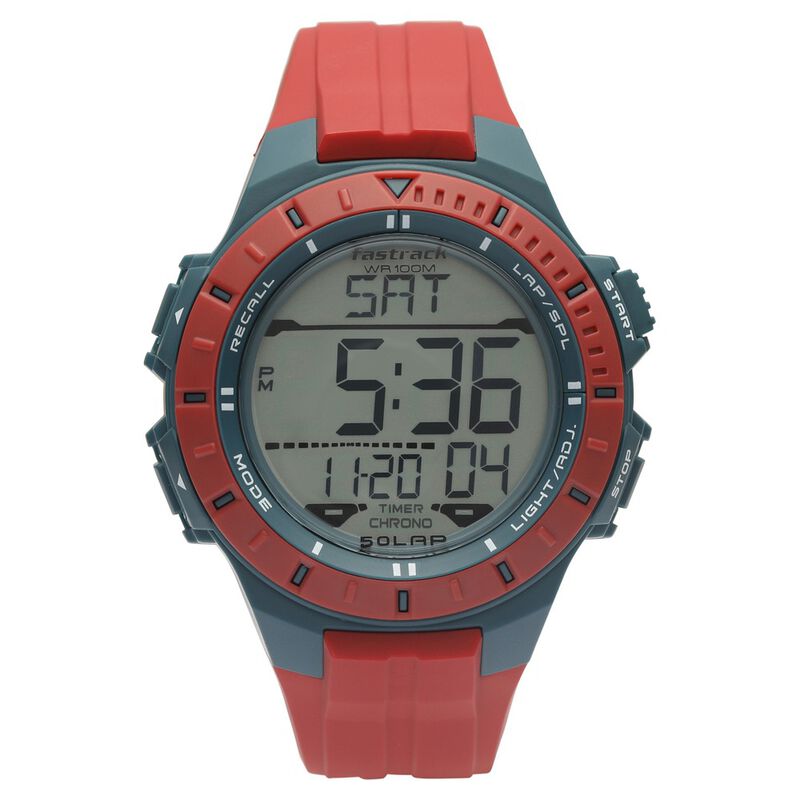 Buy Online Fastrack Streetwear Digital Dial PU Strap Watch for Guys ...