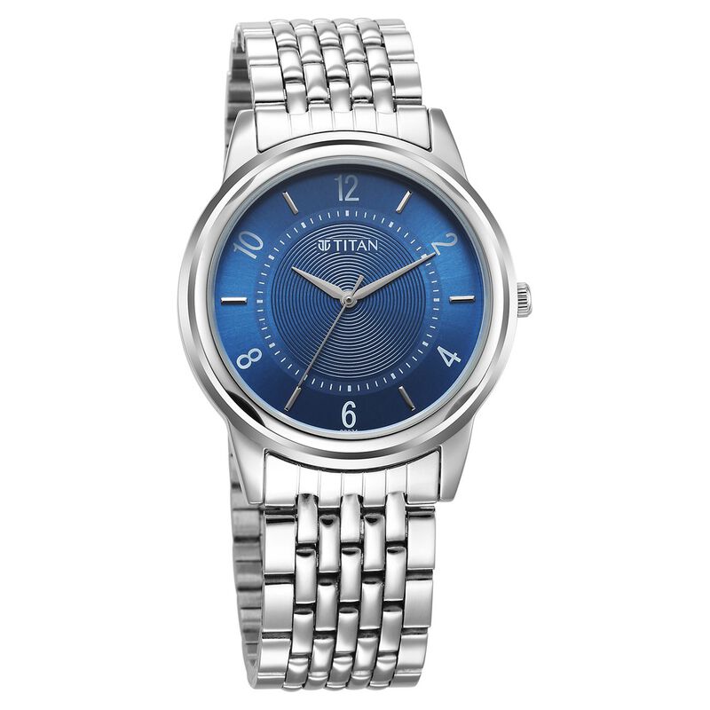 Buy Online Titan Karishma Zing Quartz Analog Blue Dial Stainless Steel ...
