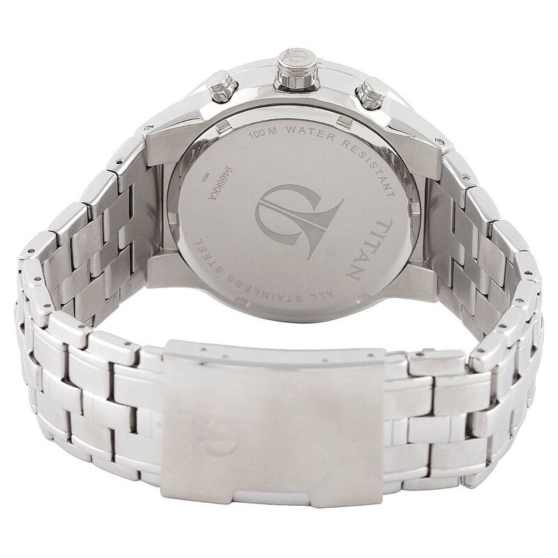 Buy Online Titan Chronograph Green Dial Stainless Steel Strap watch for ...