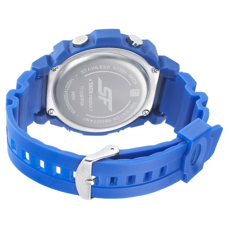 Buy Online SF Digital Dial Blue PU Strap Watch for Men - nr77109pp04 ...