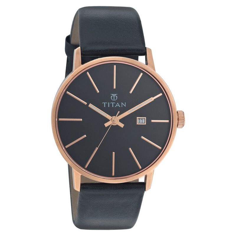 Buy Online Titan Quartz Analog with Date Black Dial Watch for Couple ...