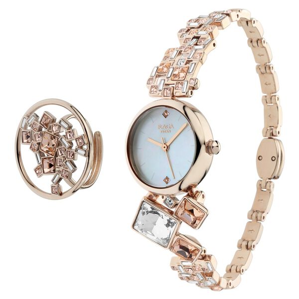 Buy Online Titan Raga Cocktails Mother of Pearl Dial Women Watch With ...