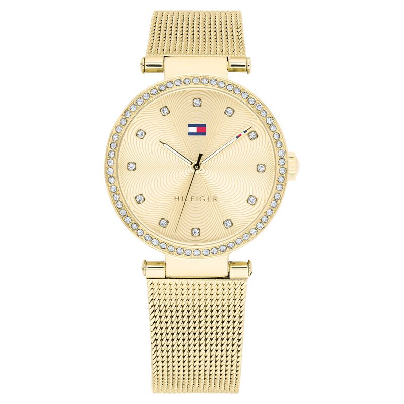 Buy Online Tommy Hilfiger Quartz Analog Golden Dial Stainless Steel ...