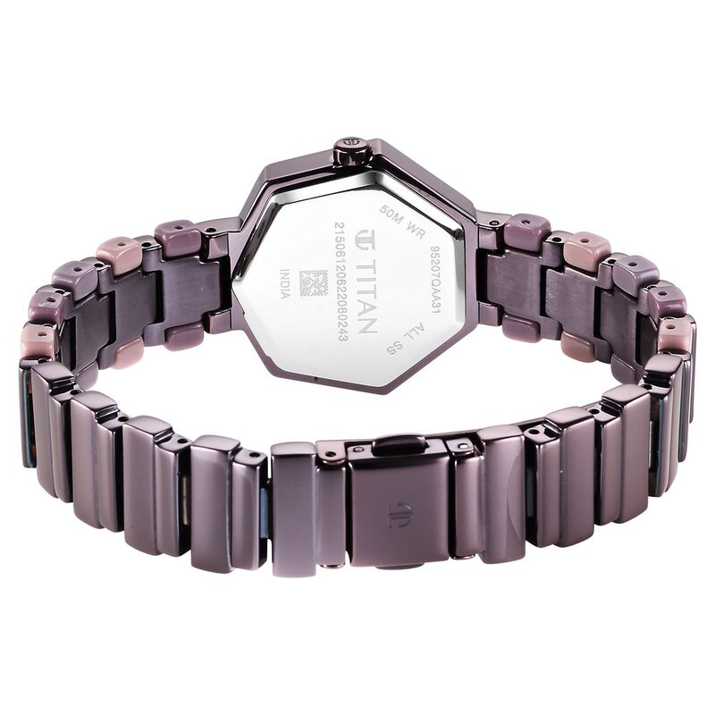 Buy Online Glitz Purple Dial Metal & Plastic Strap Watch for Women ...