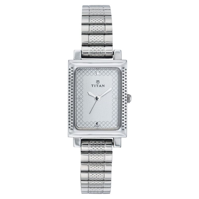 Buy Online Titan Quartz Analog Silver Dial Watch for Women - nb2478sm01 ...
