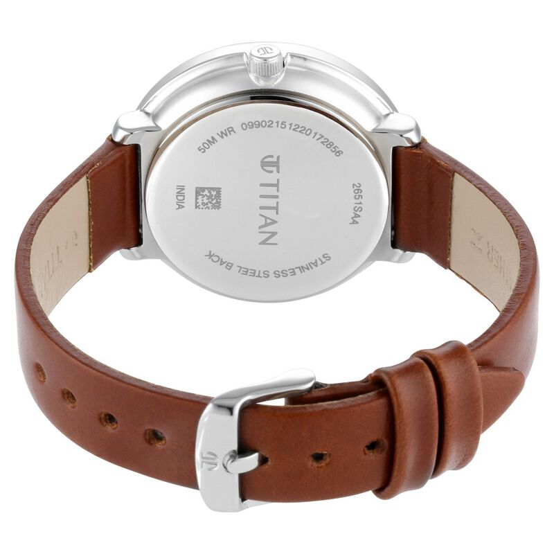 Buy Online Titan Women's Svelte White: Multi-Function Watch Leather ...