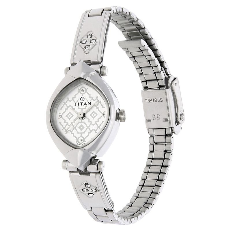 Buy Online Titan Quartz Analog Silver Dial Stainless Steel Strap Watch ...