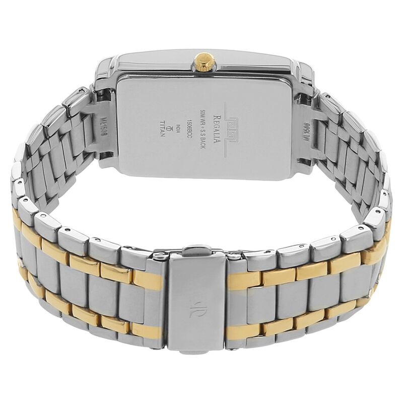 Buy Online Titan Quartz Analog with Day and Date Silver Dial Stainless ...