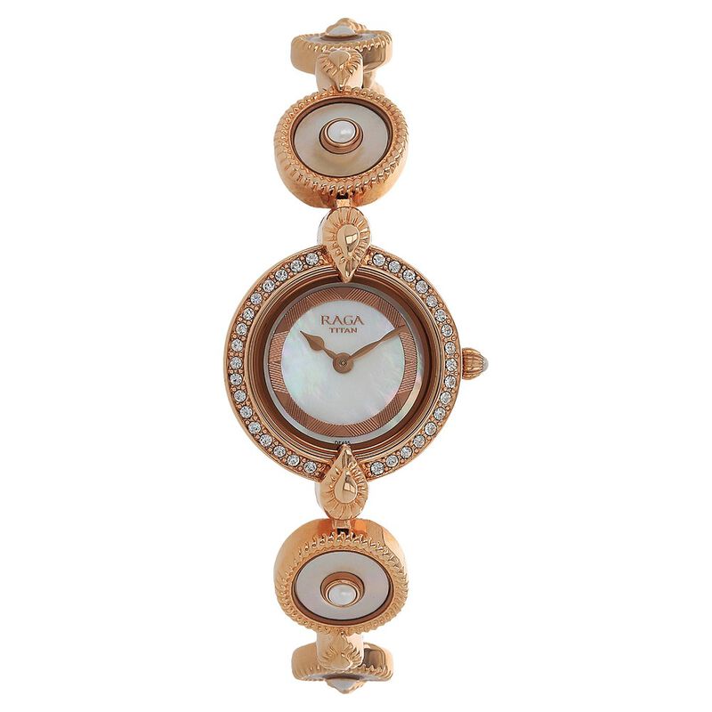 Buy Online Titan Raga Moonlight Mother of Pearl Dial Quartz Analog ...