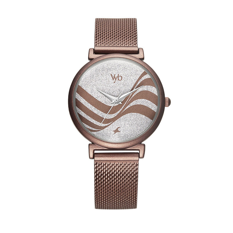 Buy Online Fastrack Vyb Seeker Quartz Analog Silver Dial Stainless ...