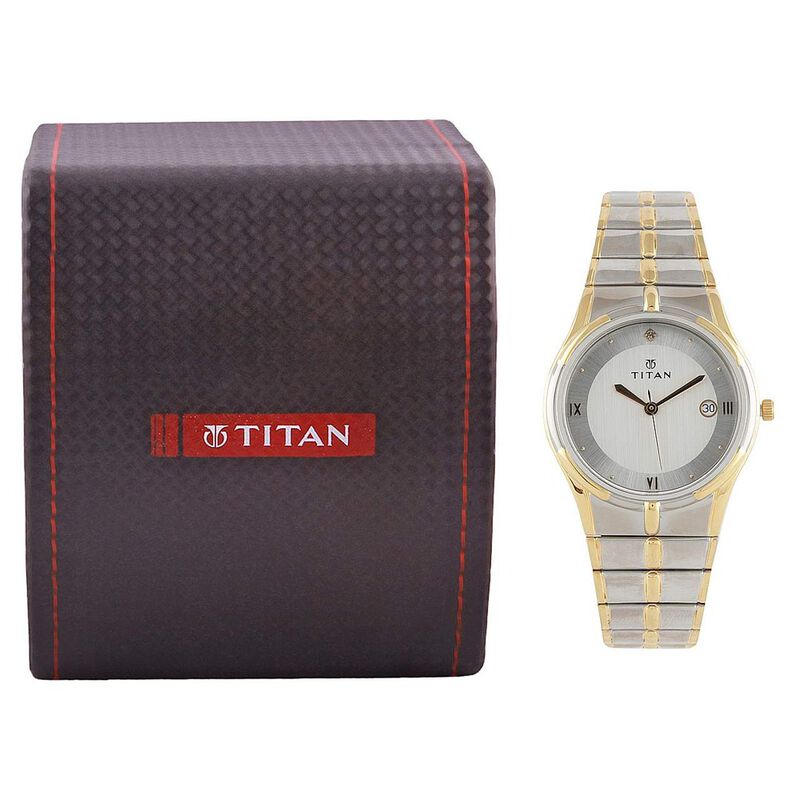 Buy Online Titan Quartz Analog with Date Silver Dial Watch for Men ...