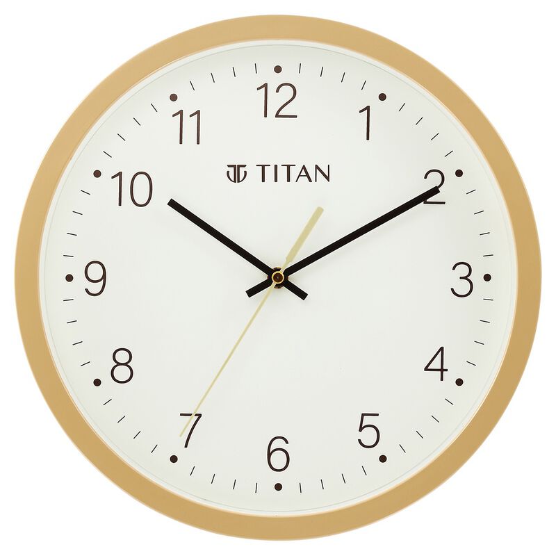 Buy Online Titan Classic Quartz Analog White Dial Wall Clock With ...