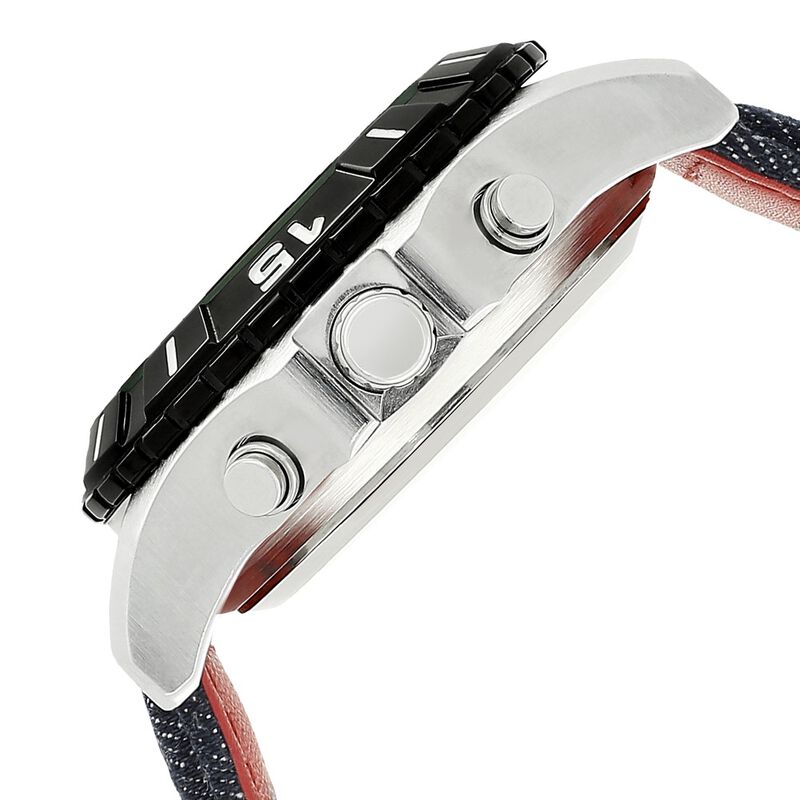 Buy Online Fastrack Denim Quartz Analog Digital Black Dial Denim Strap ...