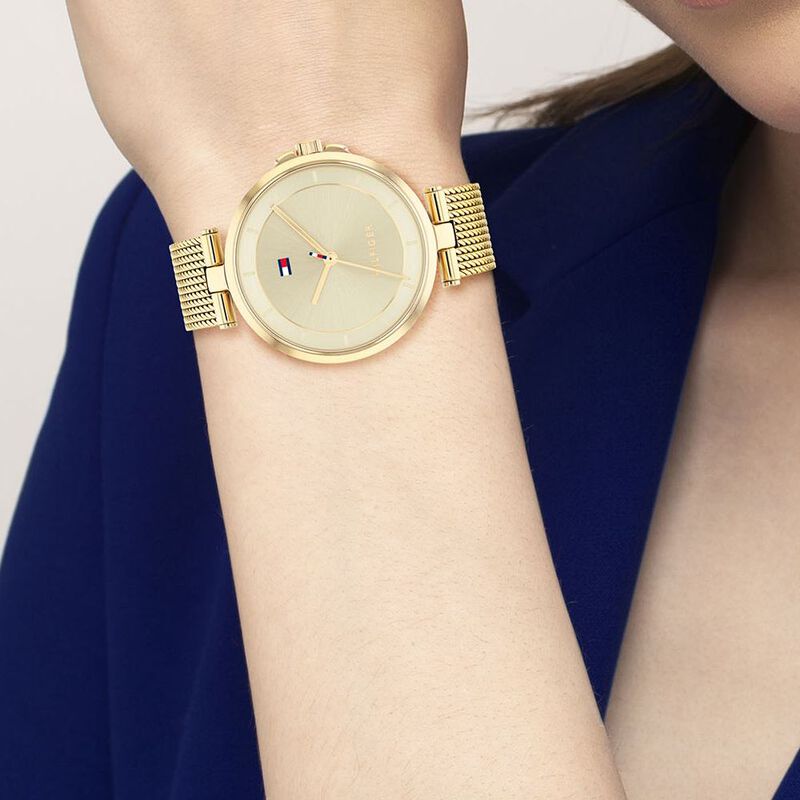 Buy Online Tommy Hilfiger Quartz Analog Beige Dial Stainless Steel ...