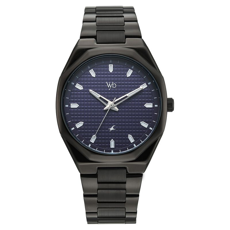 Buy Online Vyb Nimbus By Fastrack Quartz Analog Purple Dial Black Metal ...