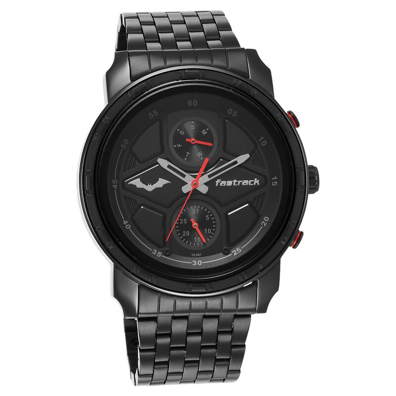 Buy Online Fastrack Batman Quartz Analog with Day and Date Black Dial ...