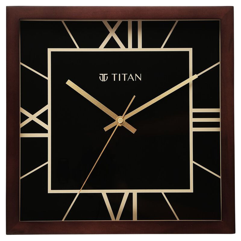 Buy Online Titan Black & Timber Wooden Wall Clock - w0090wa01 | Titan