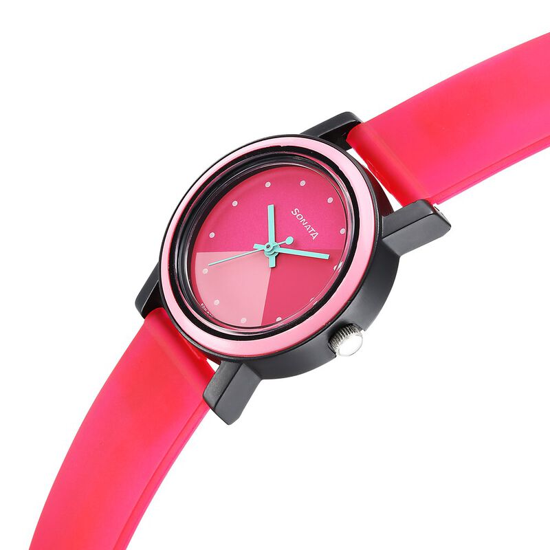 Buy Online Sonata Splash Pink Dial Women Watch With Plastic Strap ...