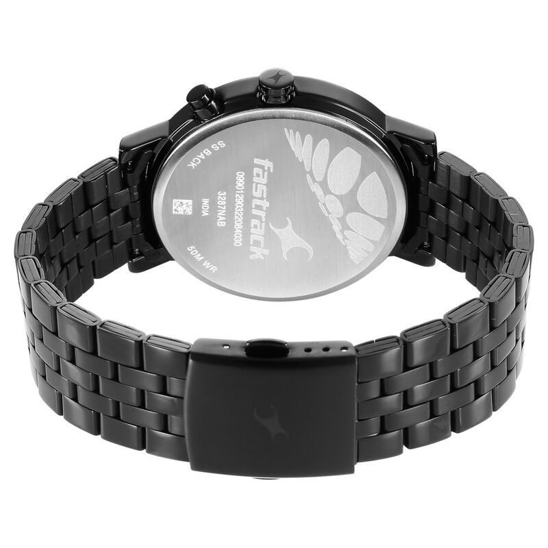 Buy Online Fastrack Tick Tock Quartz Multifunction Black Dial Metal ...