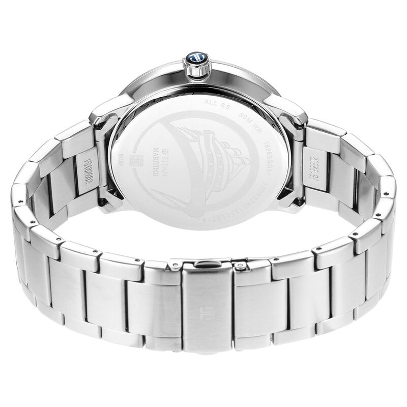 Buy Online Titan Maritime Quartz Analog Blue Dial Stainless Steel Strap ...