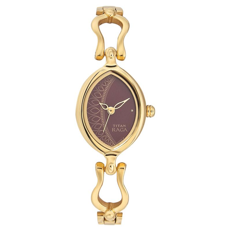 Buy Online Titan Quartz Analog Maroon Dial Watch for Women - nc2370ym10 ...